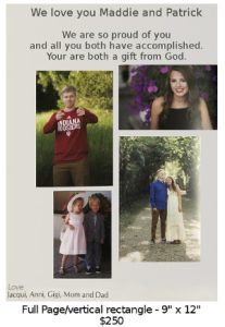 Yearbook Baby Ads for seniors at BCHS: a lasting tradition